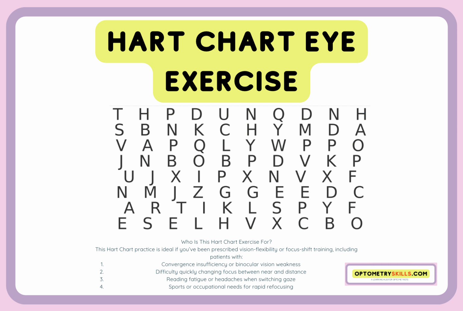 Hart Chart Eye Exercise - Optometryskills