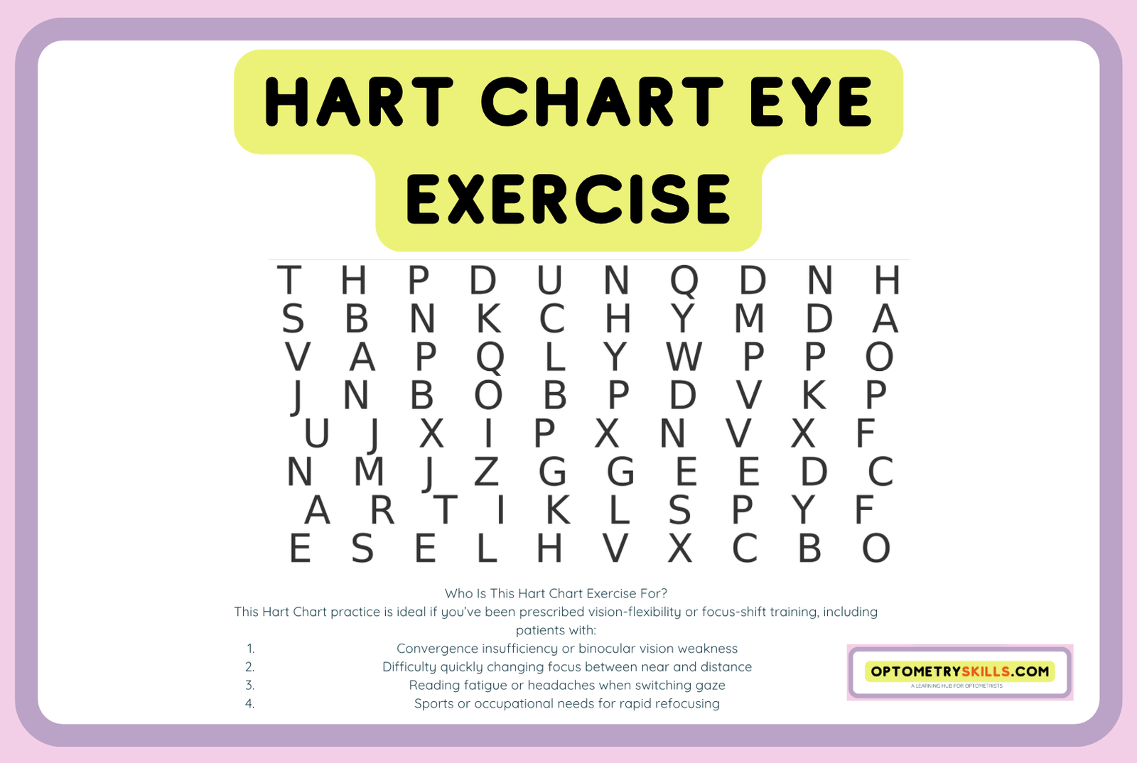 Hart Chart Eye Exercise - Optometryskills