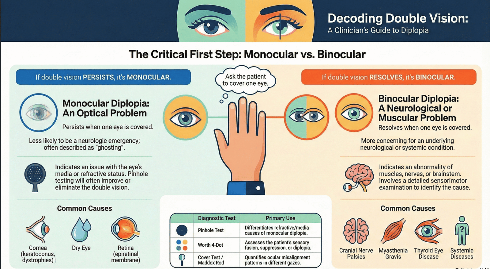 Monocular vs Binocular Diplopia: A Step-by-Step Clinical Guide to ...