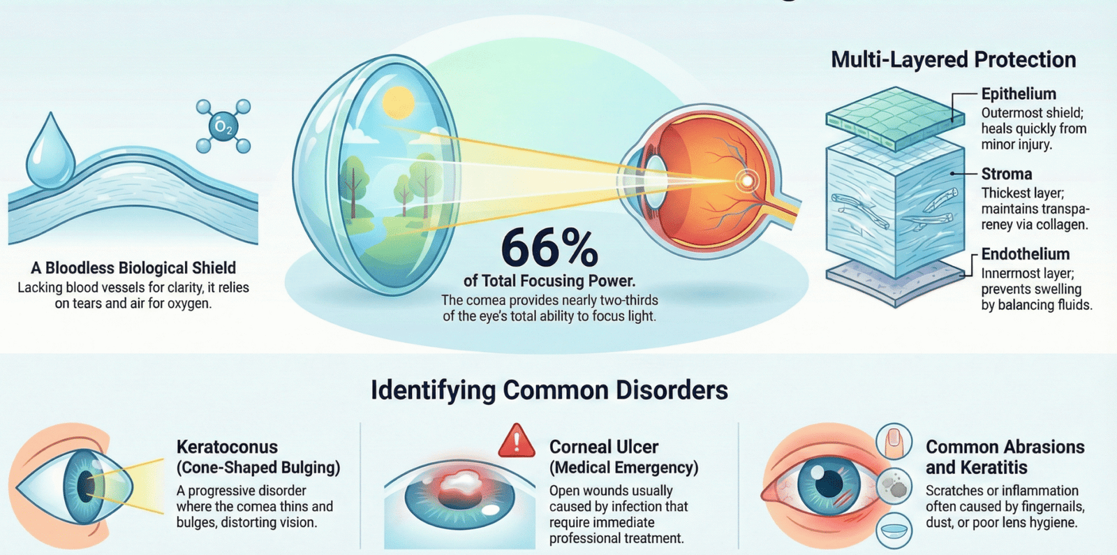 Cornea of the Eye and disease of the Cornea - Optometryskills